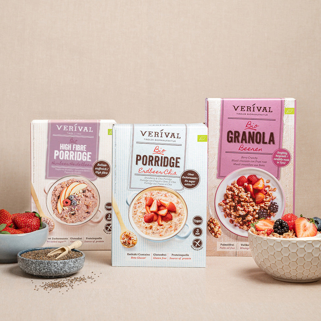 Verival bestsellers - porridge, granola and muesli